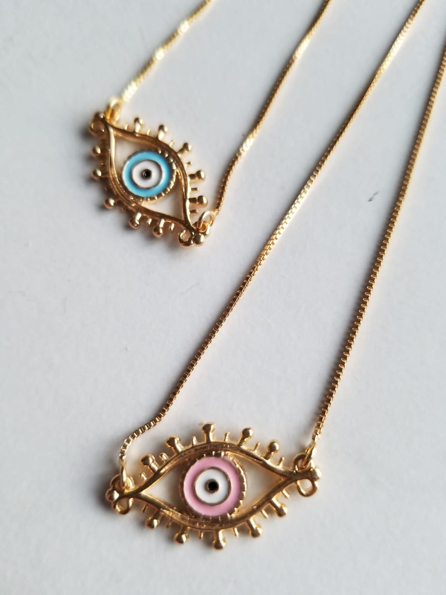18K Gold Filled Third Eye Protection Necklace – Abeja the Shop